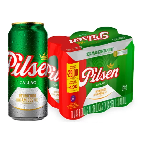 Cerveza Pilsen Callao 473ML – Pack [6 Latas] (HELADA) - Supermercado ...