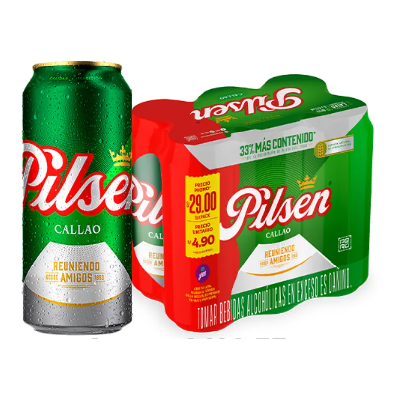 Cerveza Pilsen Callao 473ML – Pack [6 Latas] (HELADA) - Supermercado ...