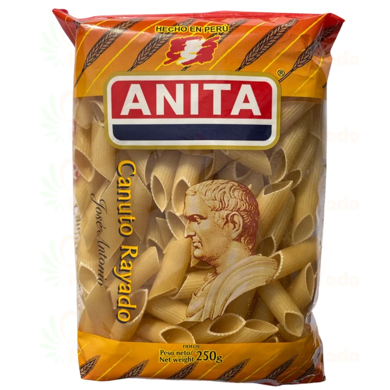 Fideos Anita para Sopa (Canuto Rayado) 250 GR - Supermercado Peruano Online